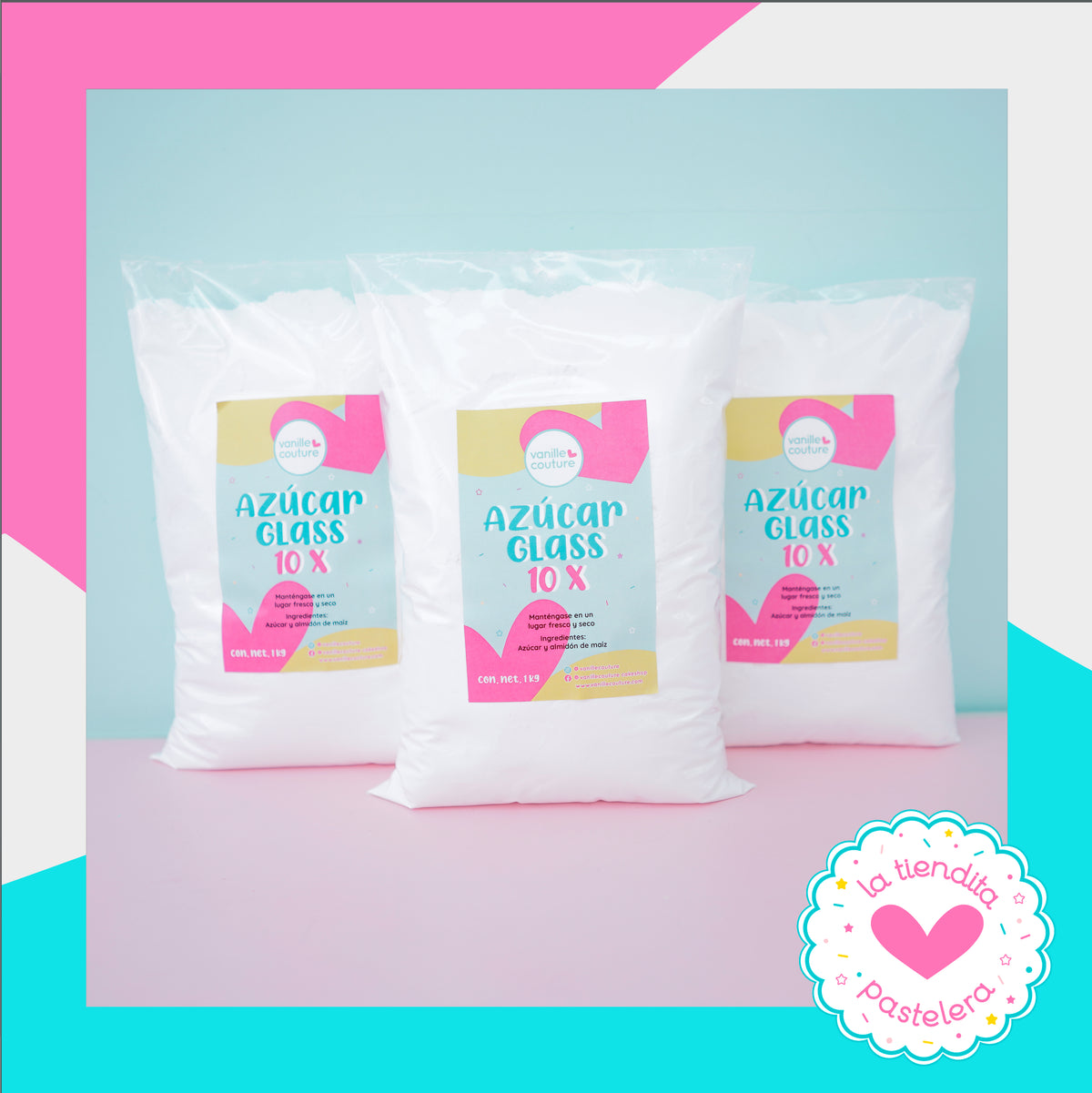 Azúcar Glass 10X "Vanille Couture" (1 KG) — La Tiendita Pastelera MX