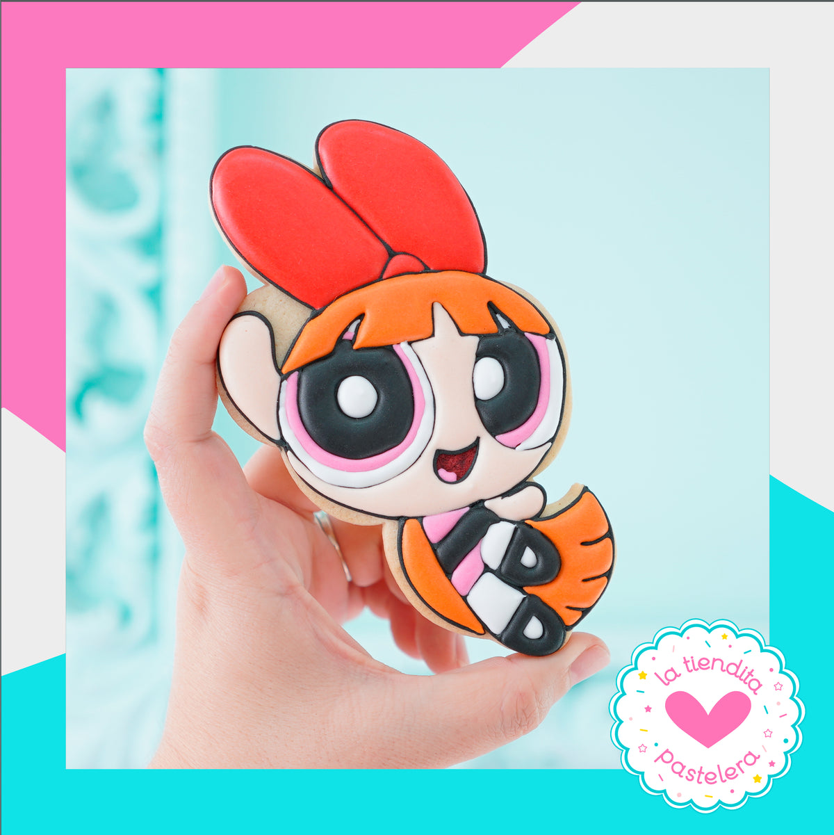 Cortador "Chica Superpoderosa- Bombón" (elaborados con plástico 100% b ...