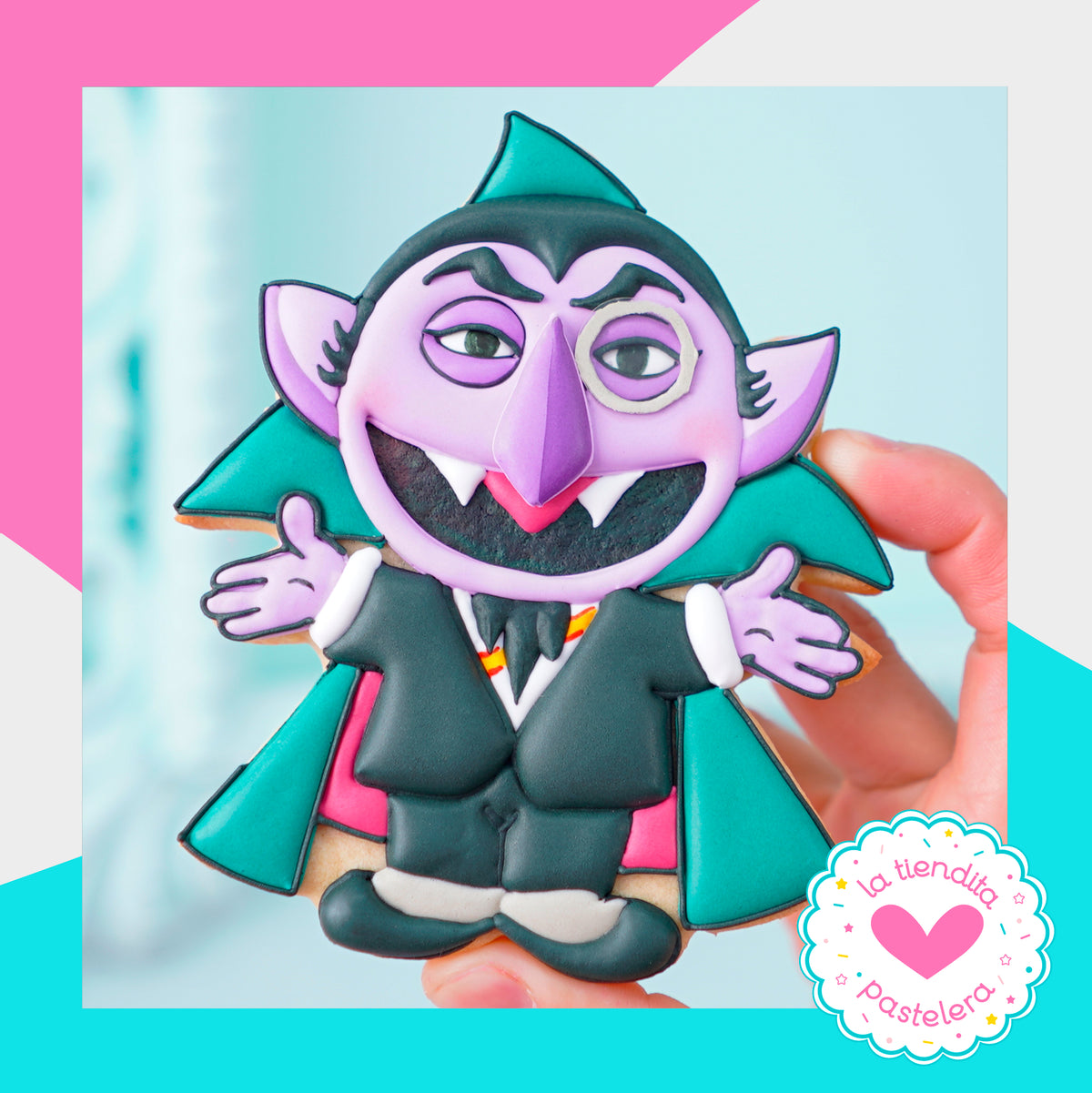 Plantilla para galleta: "El conde contar" — La Tiendita Pastelera MX