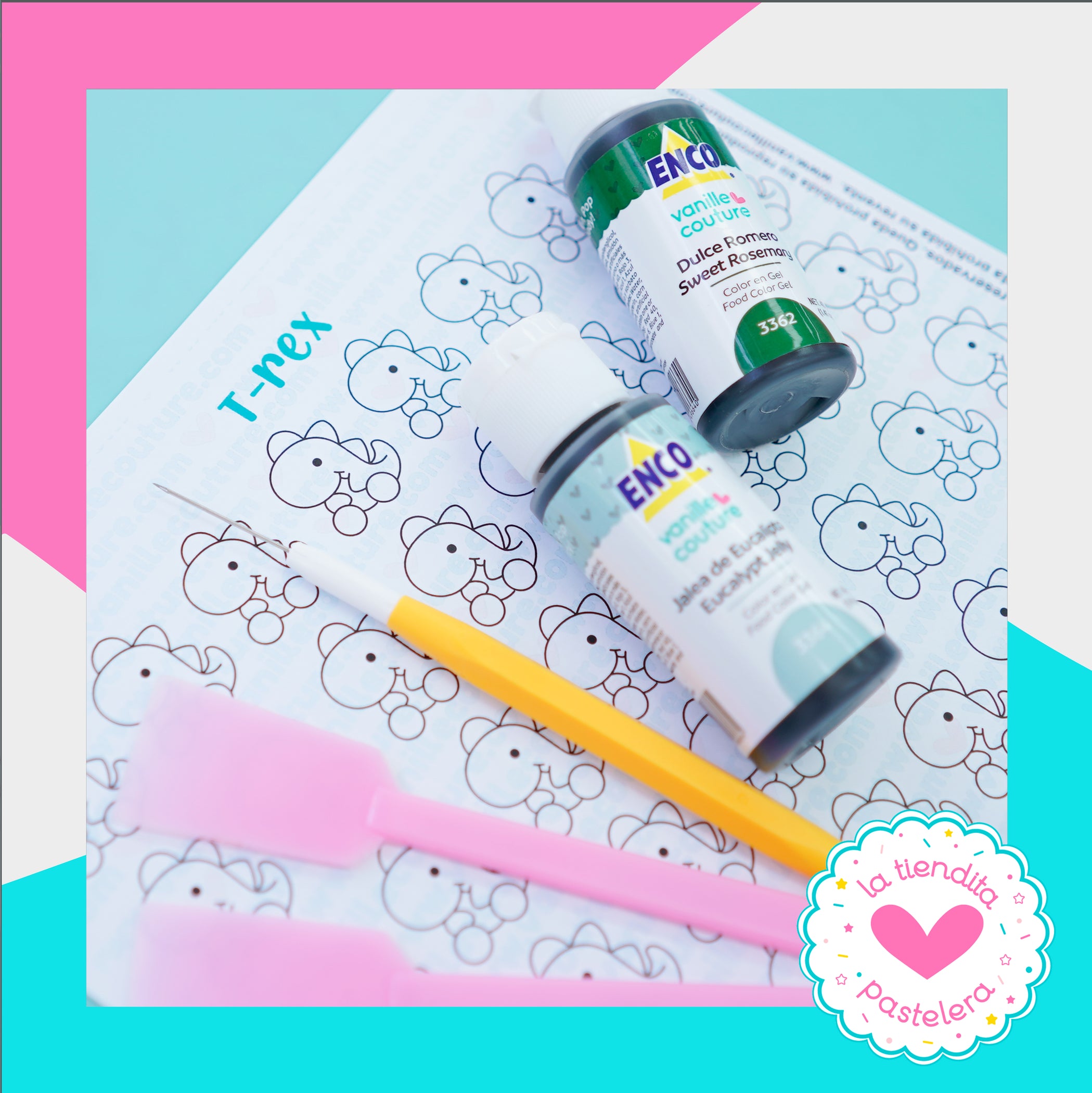 Plantilla para transferencias: T-rex (1 tamaño) — La Tiendita Pastelera MX