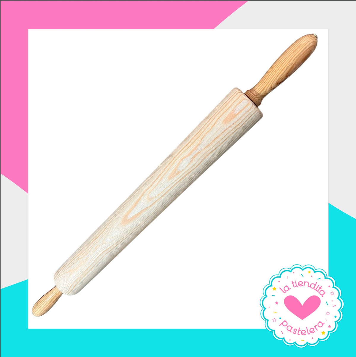 Rodillo Giratorio de madera — La Tiendita Pastelera MX