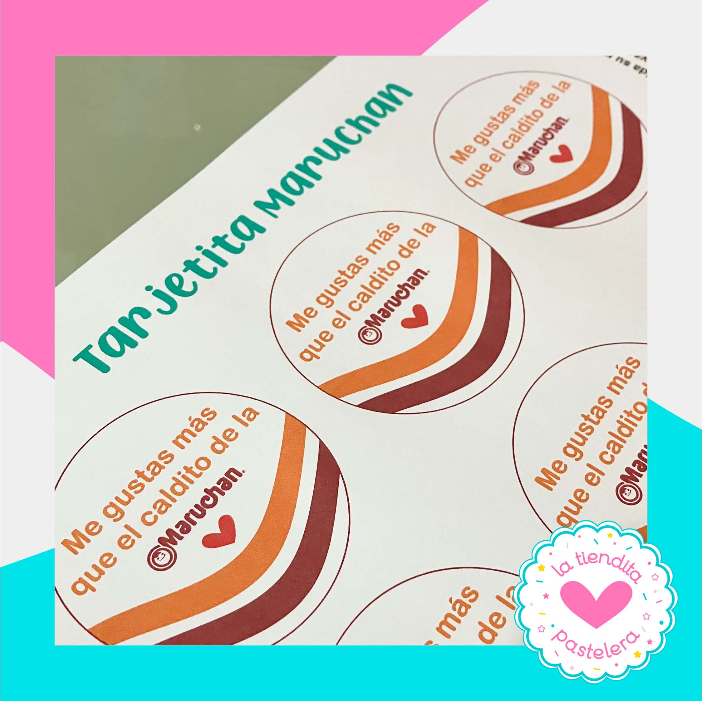 Plantilla: Tarjetita Maruchan — La Tiendita Pastelera MX