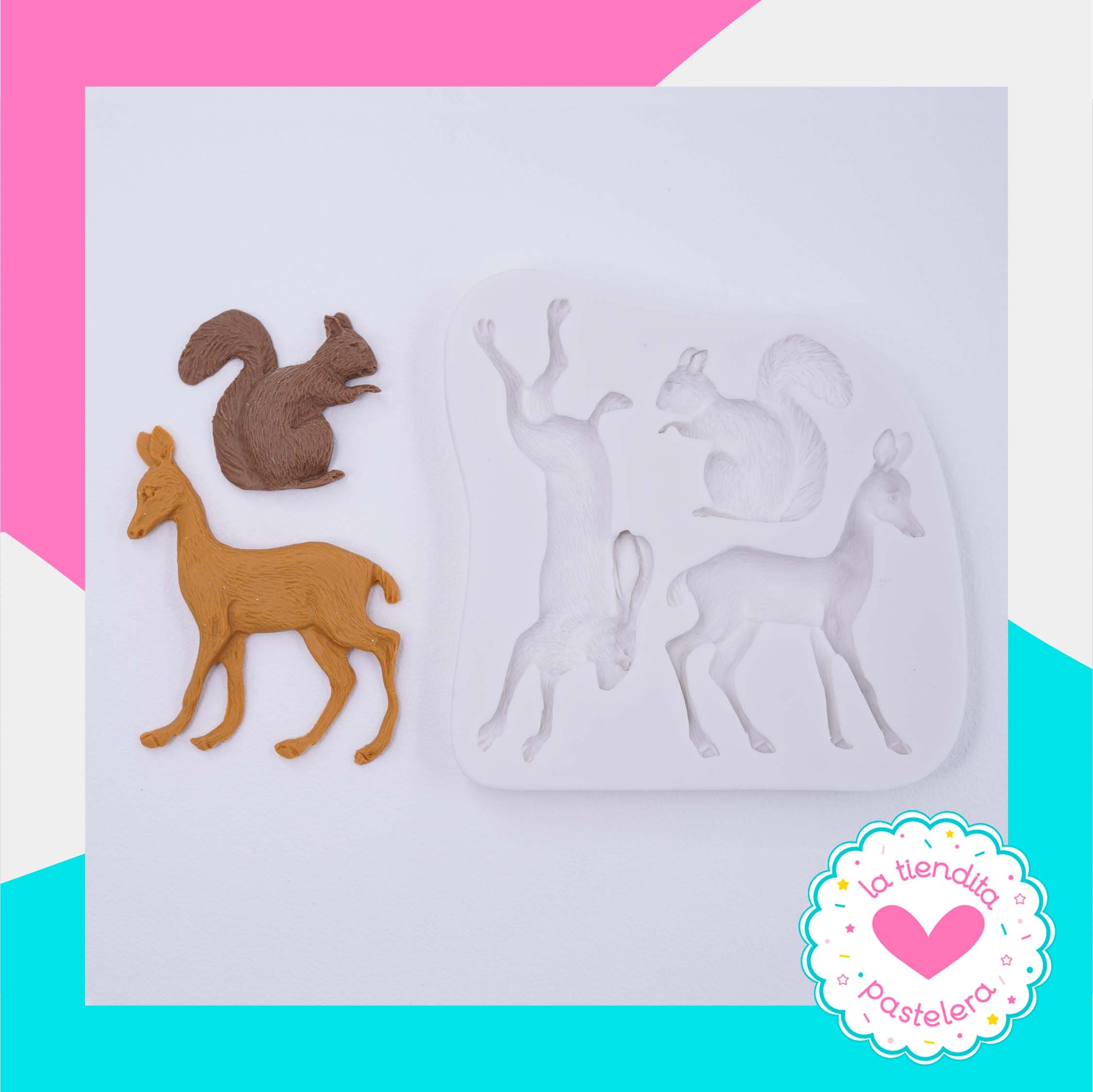 Molde de Silicón "Animales de otoño" — La Tiendita Pastelera MX
